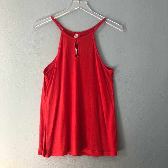 Boutique | Tops | Boutique Fire Engine Red Tank With Keyhole | Poshmark